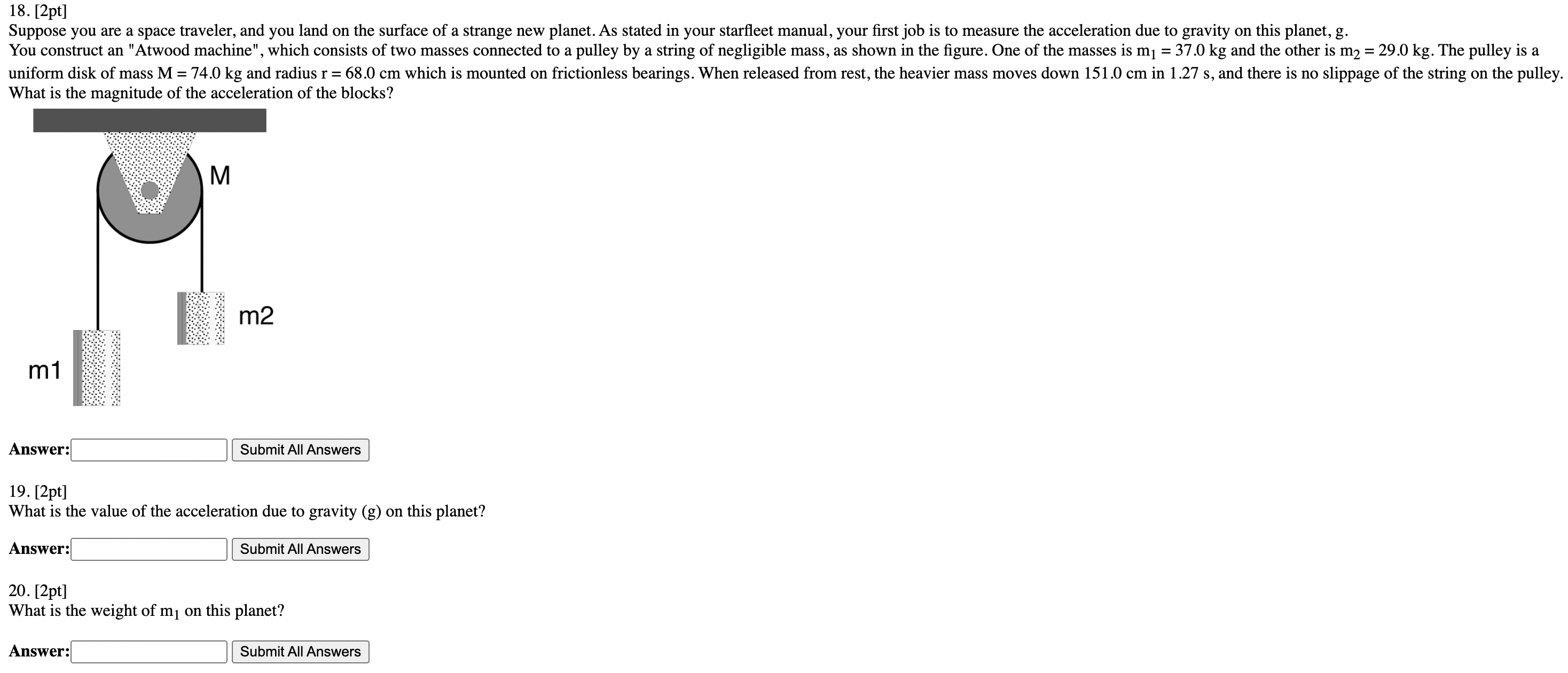 Solved What is the magnitude of the acceleration of the | Chegg.com