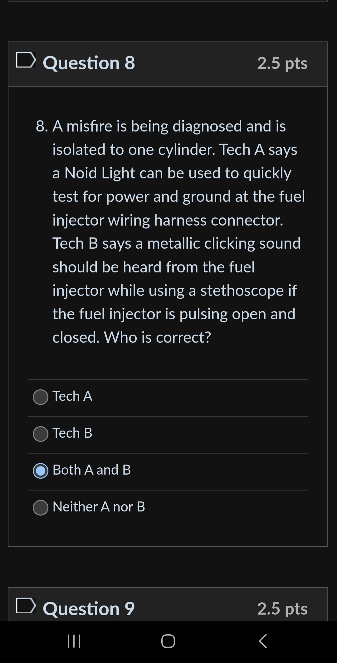 Solved 9. Tech A says Throttle Body Injection (TBI) has a | Chegg.com