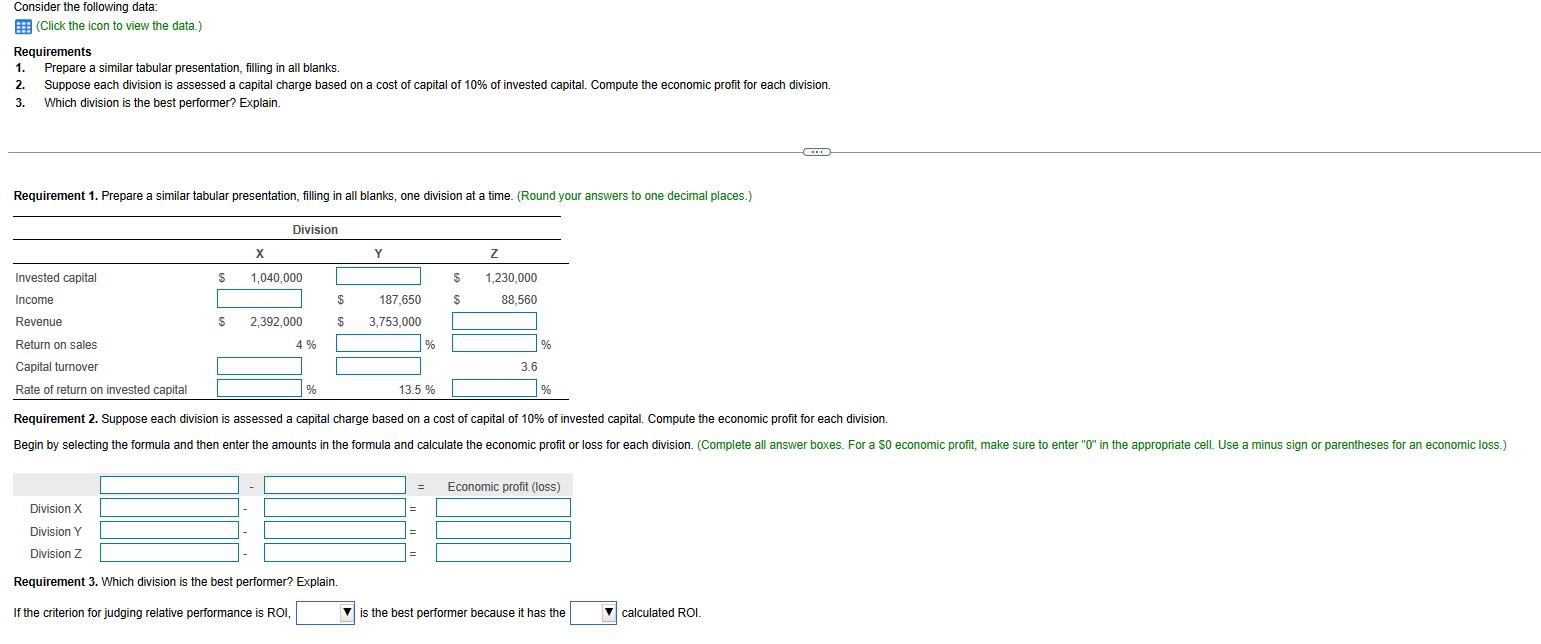 Solved Consider the following data: (Click the icon to view | Chegg.com
