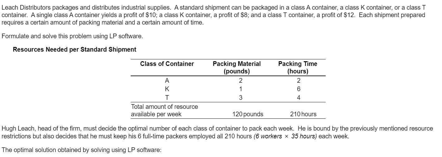 -each Distributors packages and distributes | Chegg.com
