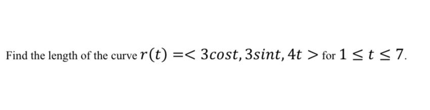 Solved Find the length of the curve r(t)