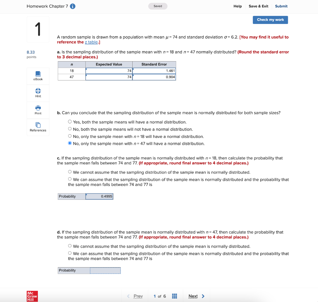 Solved A random sample is drawn from a population with mean | Chegg.com