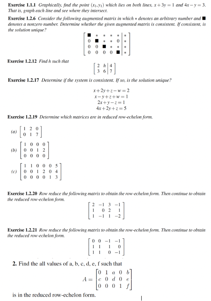 Solved Exercise 1.1.1 Graphically, find the point (x1,yı) | Chegg.com