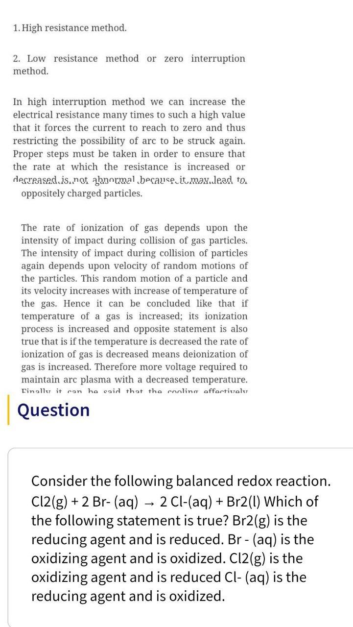 Solved 1. High resistance method. 2. Low resistance method | Chegg.com