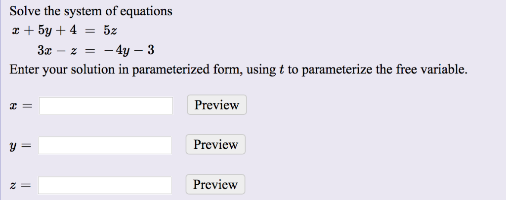 Solved Solve the system of equations Enter your solution in | Chegg.com