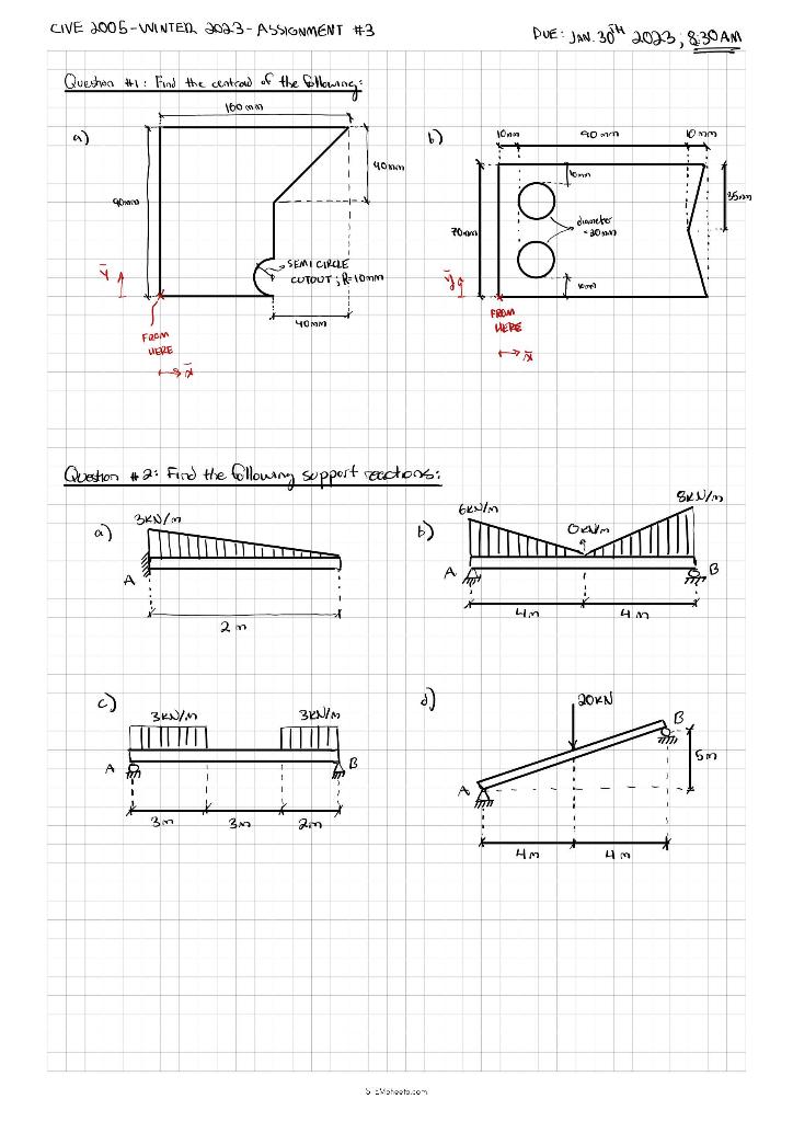 Solved CIVE LOOS-WINTER 202.3-ASSIGNMENT \#3 DUE: JNN. | Chegg.com