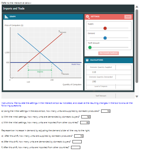 Solved CALCULATIONS Instructions: Manloulate the settings in | Chegg.com