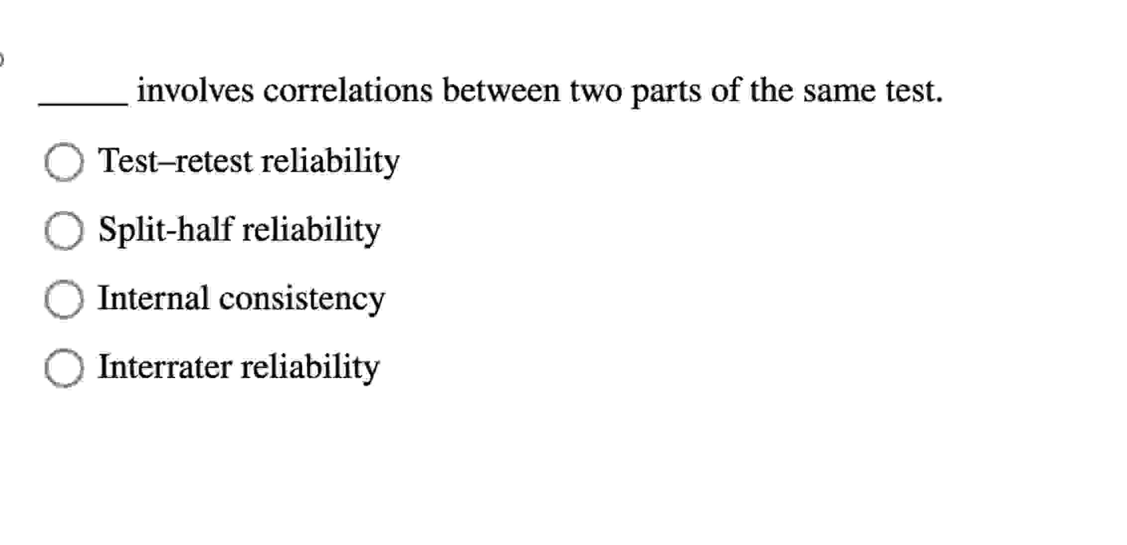 Solved involves correlations between two parts of the same | Chegg.com