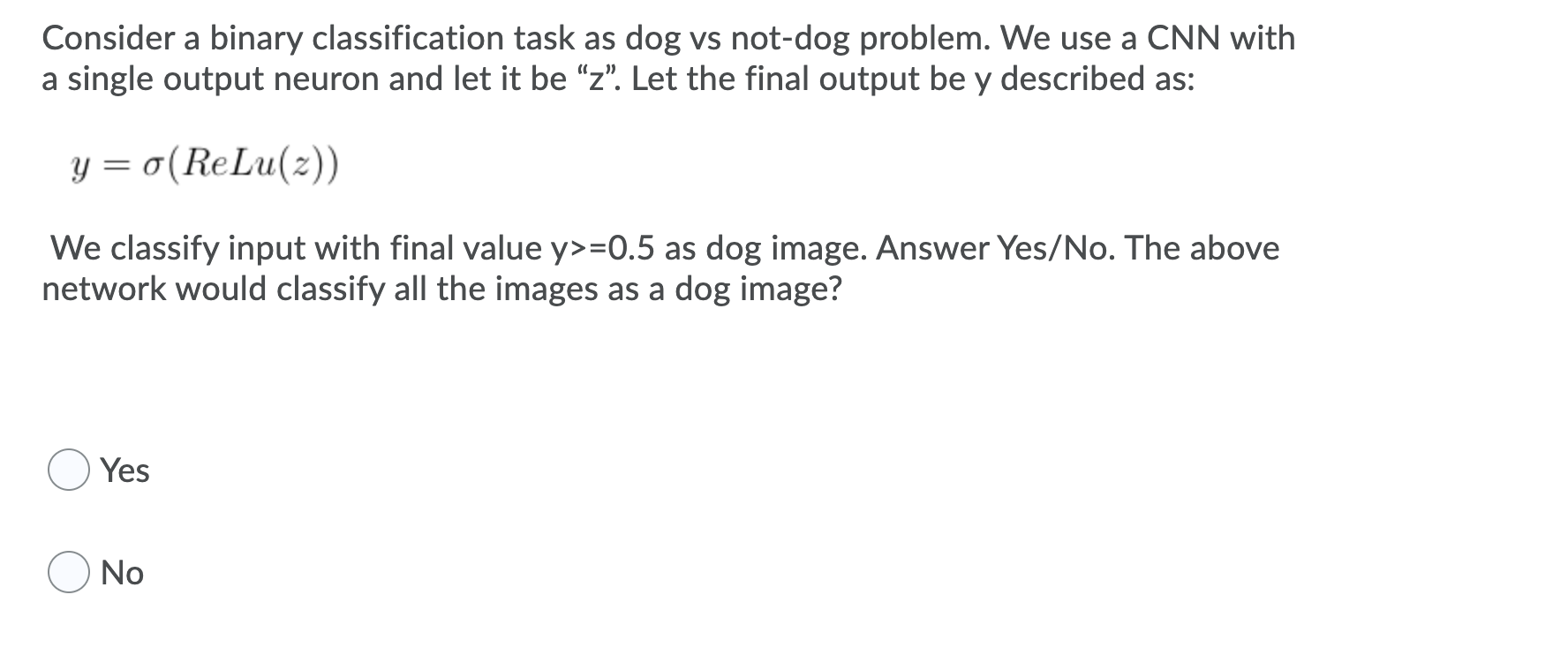 Consider a binary classification task as dog vs | Chegg.com