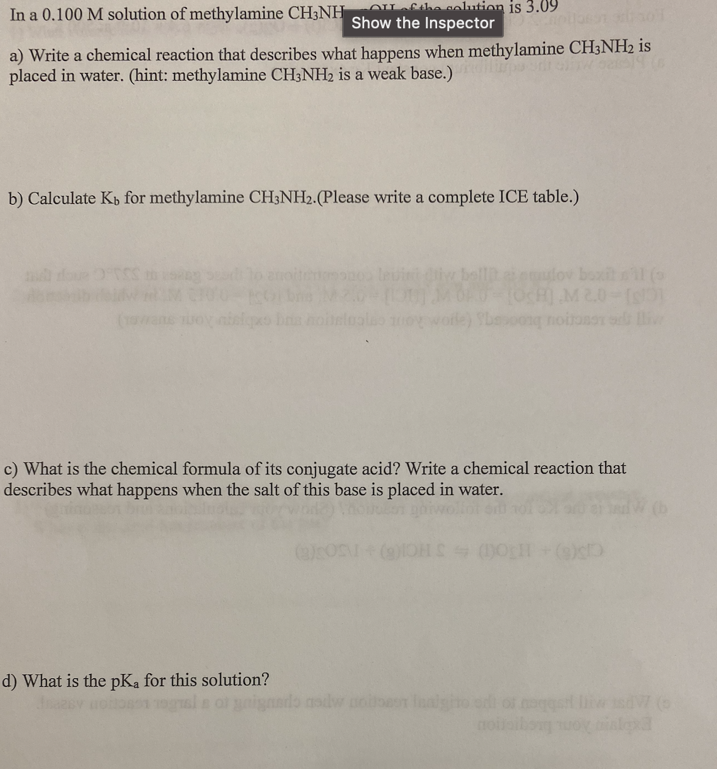 Solved a) Write a chemical reaction that describes what | Chegg.com