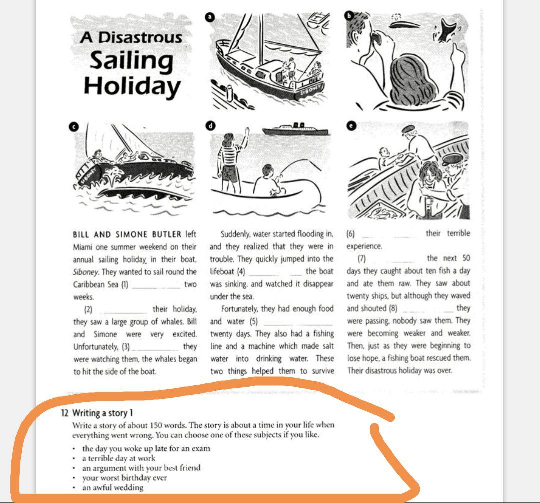 Solved A Disastrous Sailing Holiday BONEY BILL AND SIMONE | Chegg.com