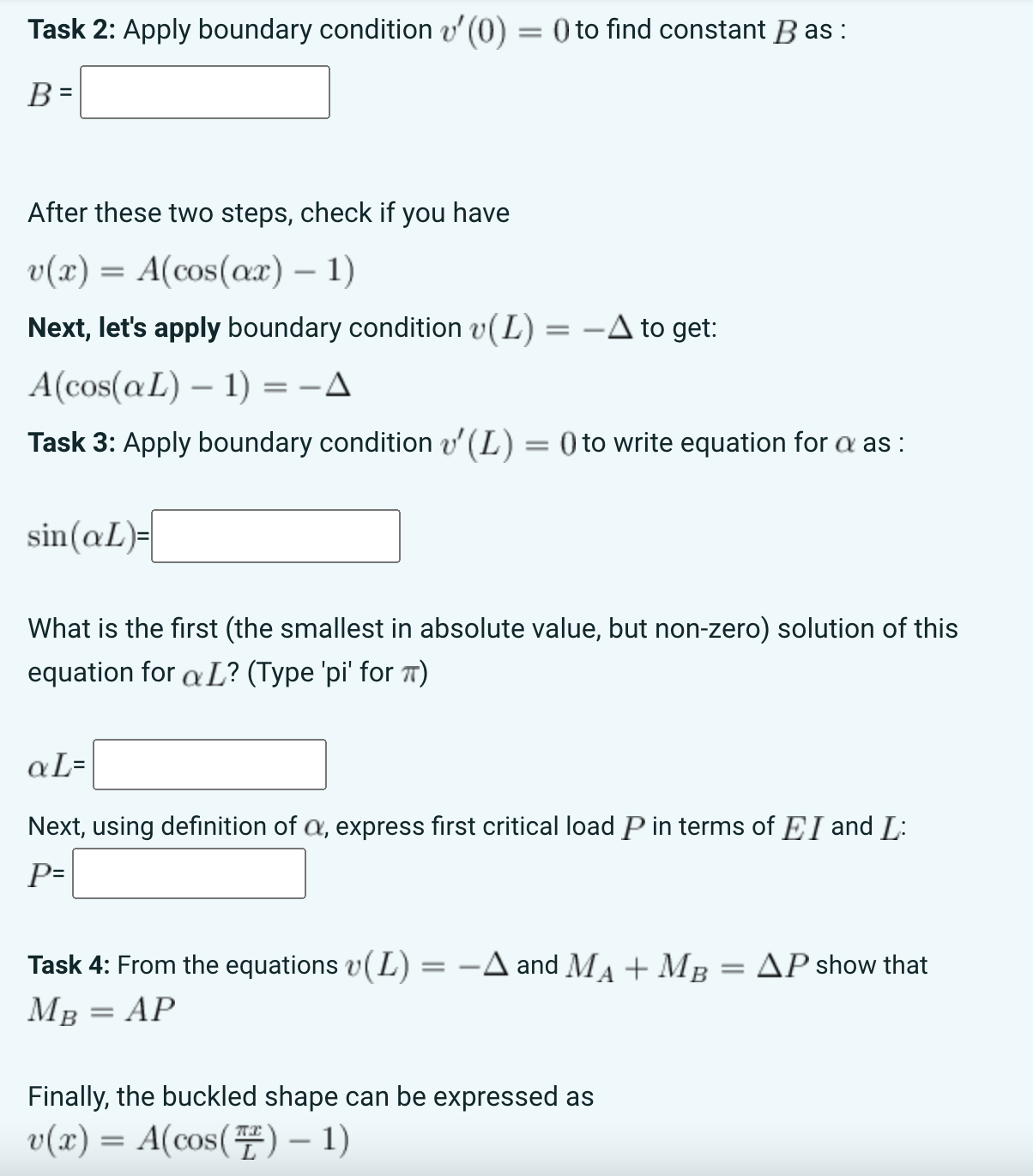 Solved Buckling of columns Definition: In this learning | Chegg.com
