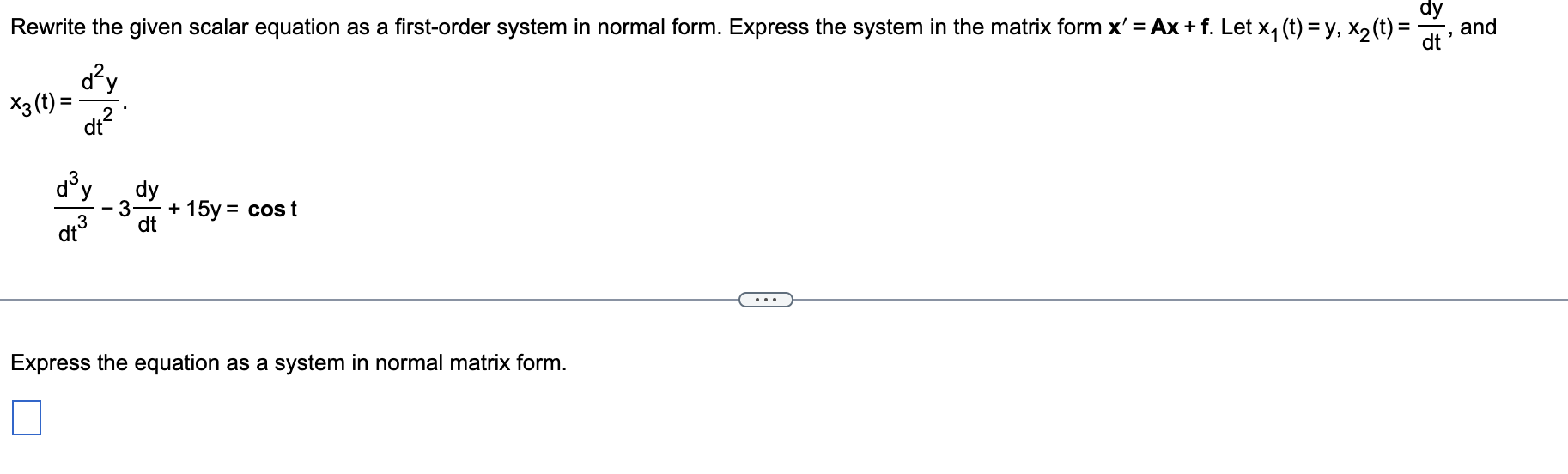 Solved Rewrite the given scalar equation as a first-order | Chegg.com