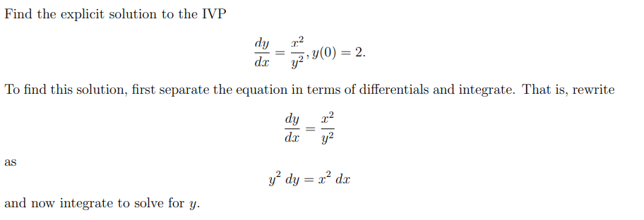 Solved Find the explicit solution to the | Chegg.com Solved Find the explicit solution to the | Chegg.com
