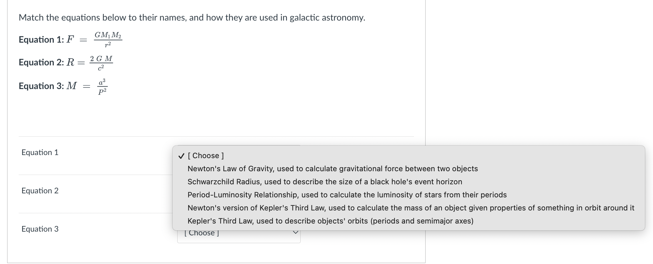 Solved Match the equations below to their names, and how | Chegg.com