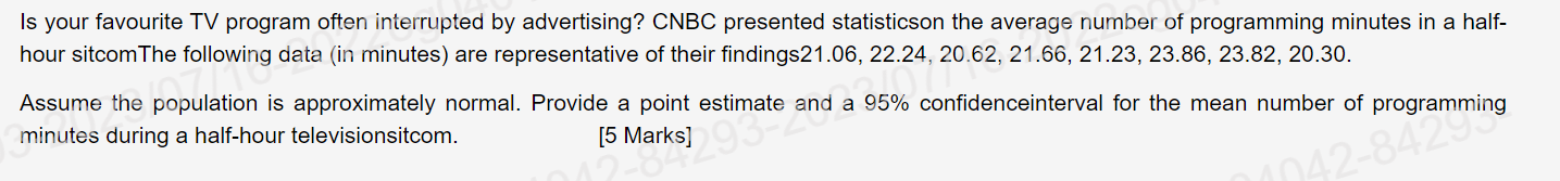 Solved Is your favourite TV program often interrupted by | Chegg.com