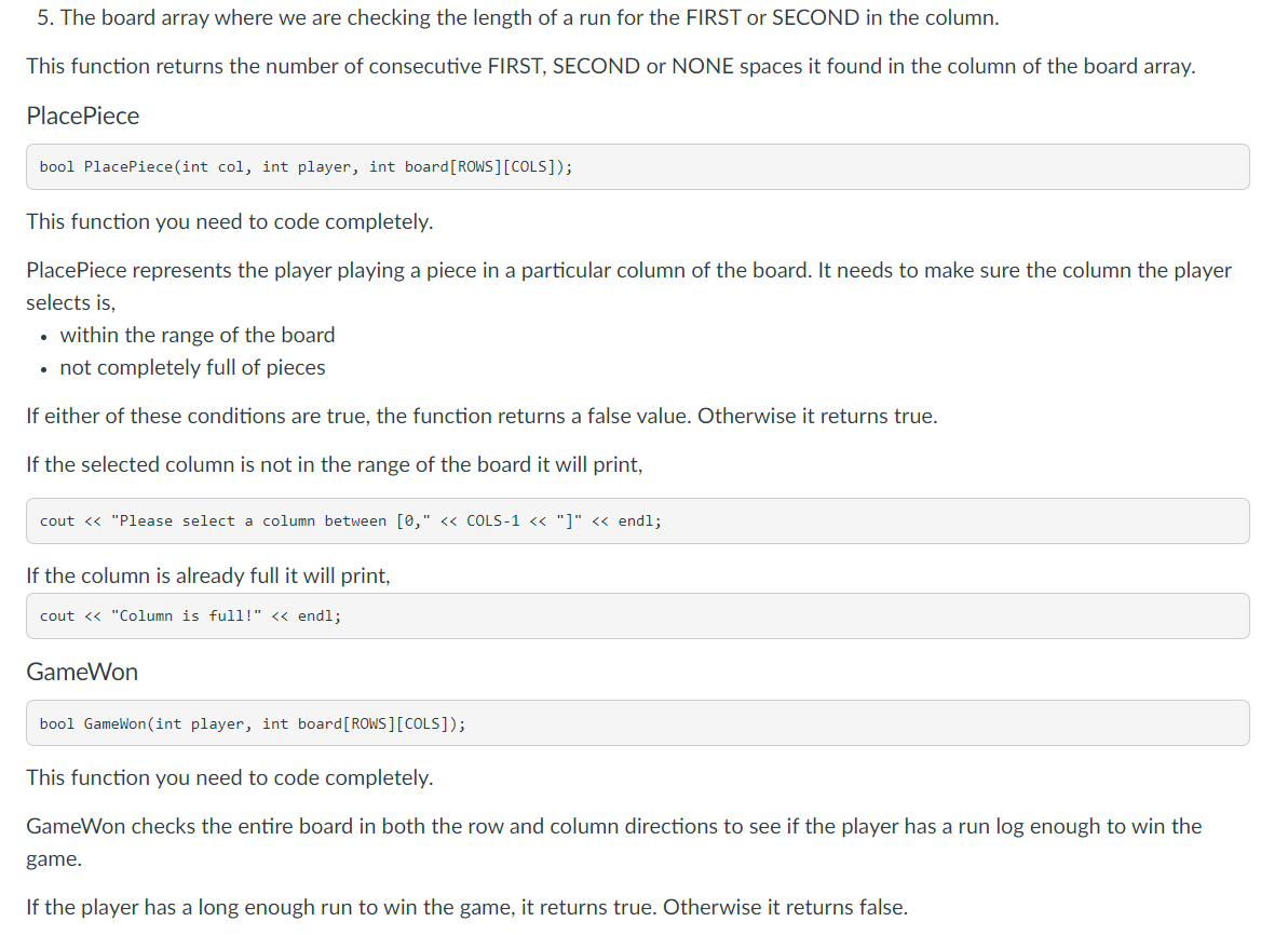 Solved In code, the Connect6 board is represented by a 2 | Chegg.com
