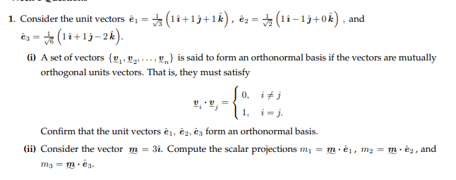Solved Consider the unit vectors | Chegg.com