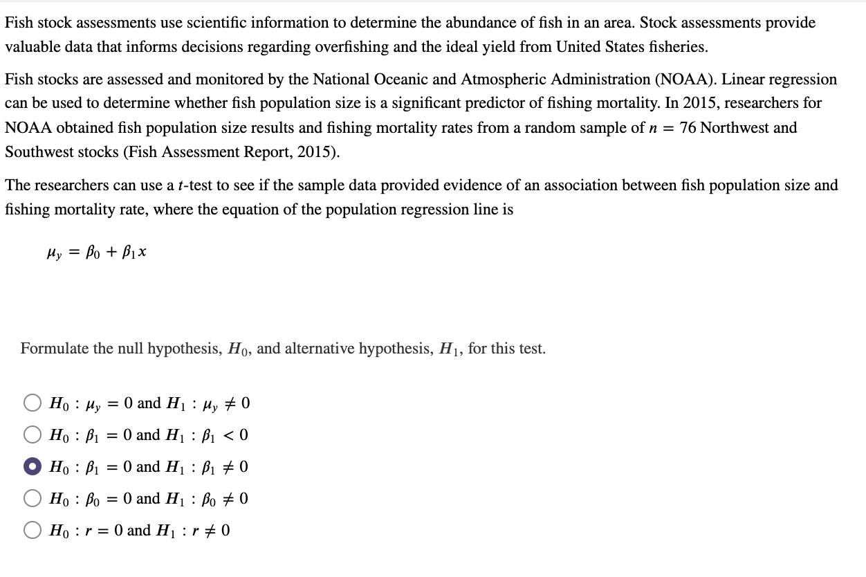 Solved Fish stock assessments use scientific information to | Chegg.com