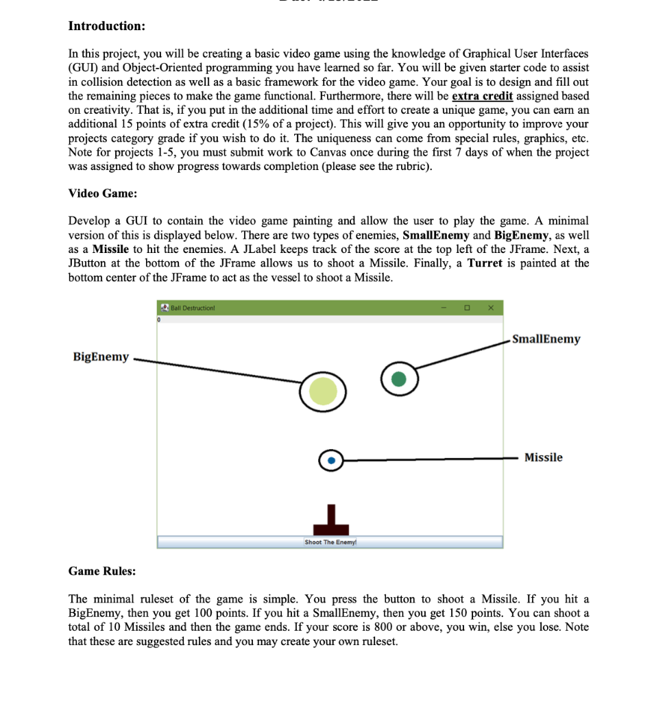 Solved Introduction: In this project, you will be creating a | Chegg.com