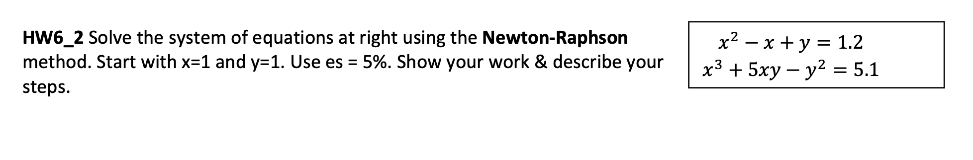 Solved HW6_2 Solve the system of equations at right using | Chegg.com
