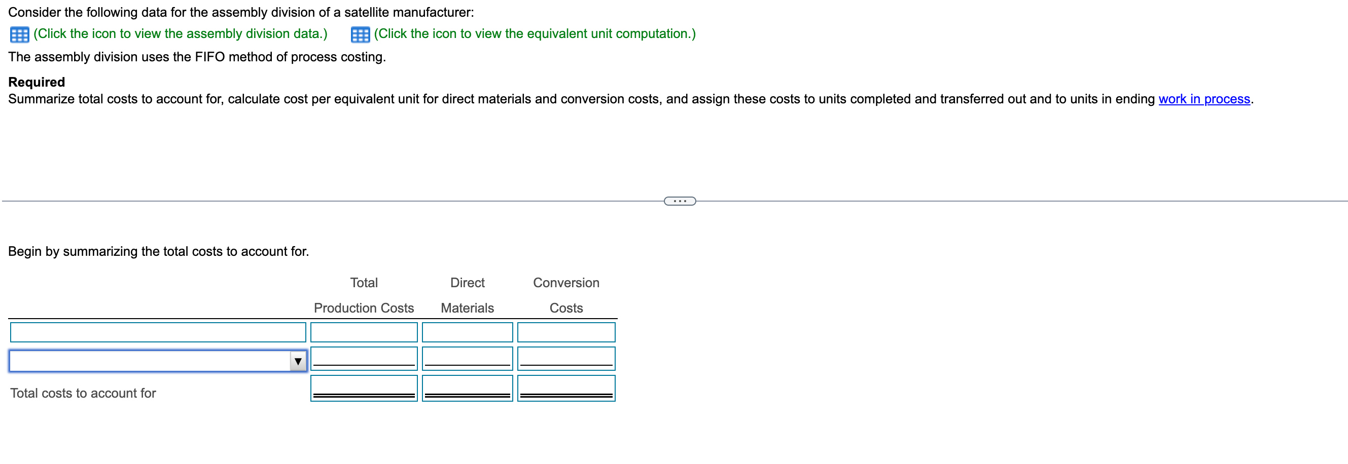 Solved Consider the following data for the assembly division | Chegg.com
