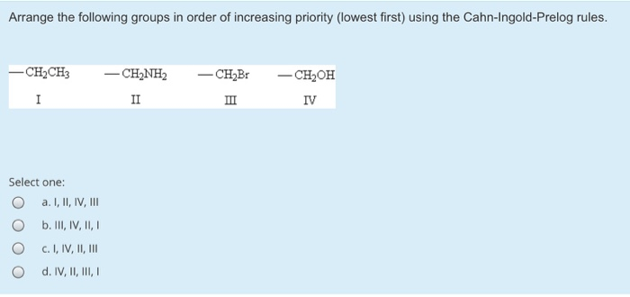 Solved Arrange the following groups in order of increasing | Chegg.com