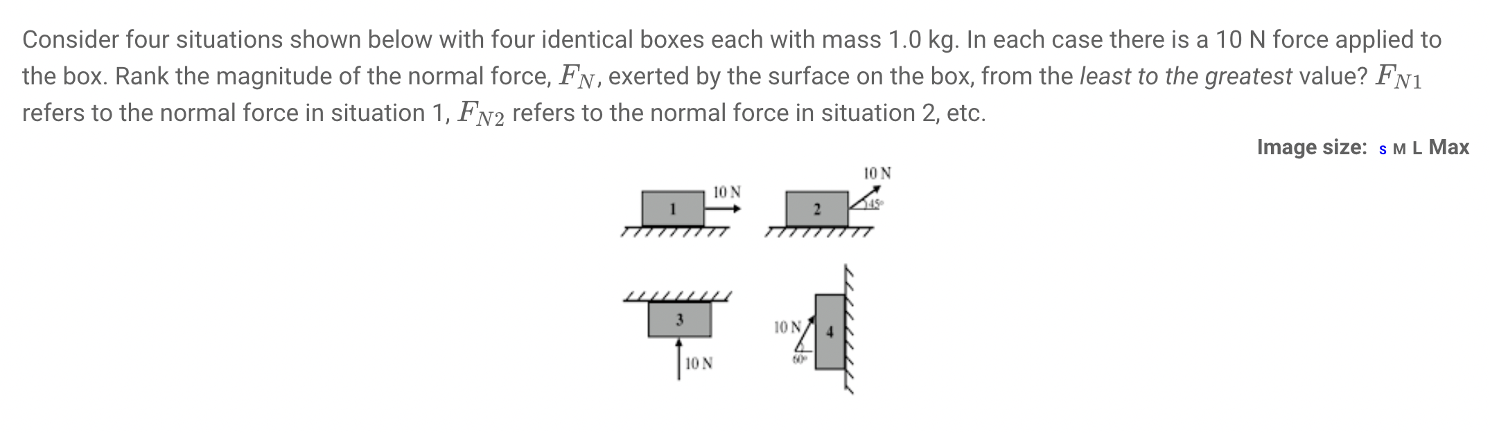 Solved Consider four situations shown below with four | Chegg.com