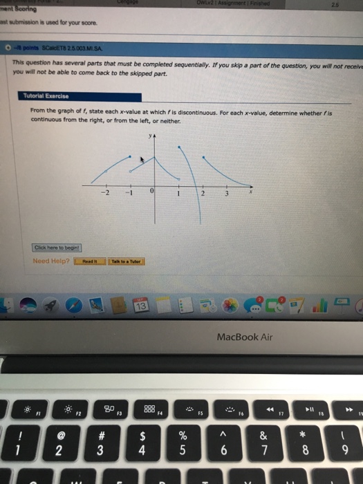 Solved From the graph of f, state each x-value at which f is | Chegg.com