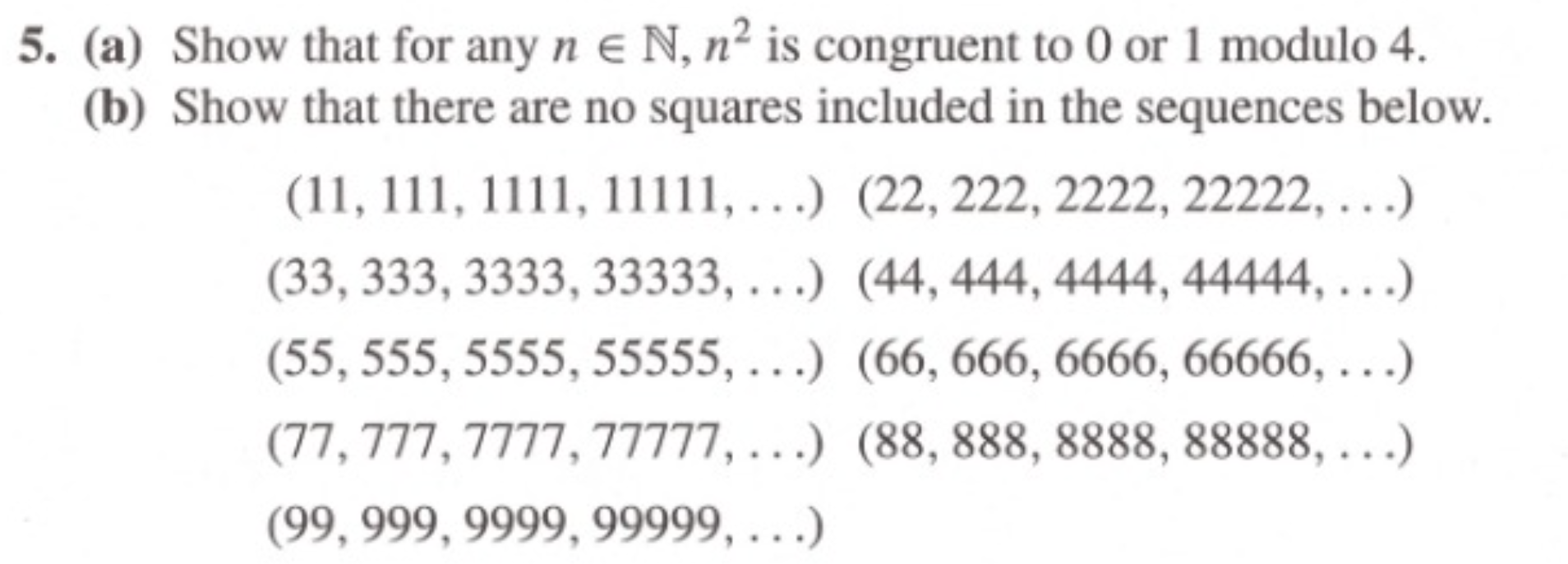 Solved I only need part b for (44,444,4444,....,44444). Use | Chegg.com