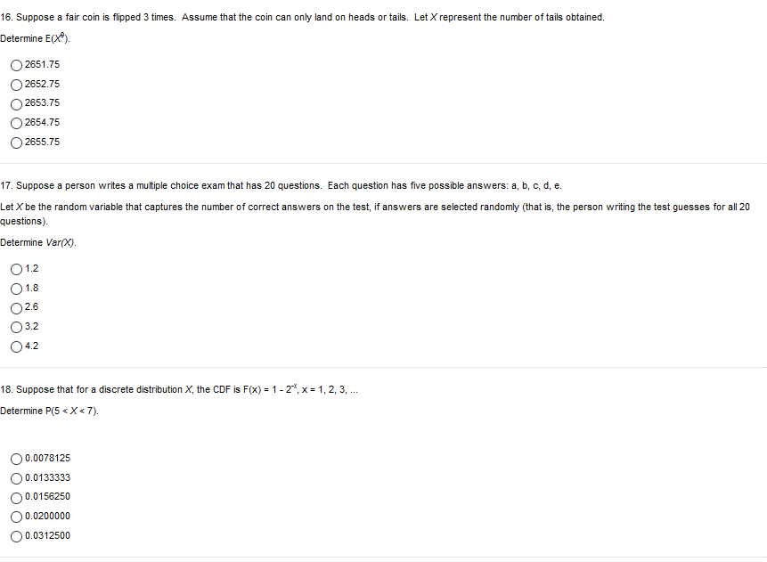 Solved 16. Suppose a fair coin is flipped 3 times. Assume | Chegg.com