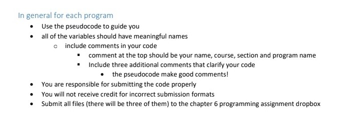Solved Python Programming Chapter 6 Programming Exercise | Chegg.com