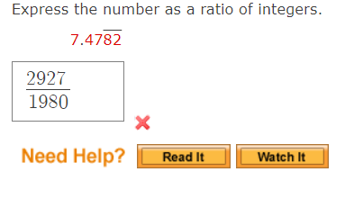 Solved Express the number as a ratio of integers. | Chegg.com