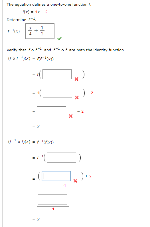 Solved The equation defines a one-to-one function f. f(x) = | Chegg.com