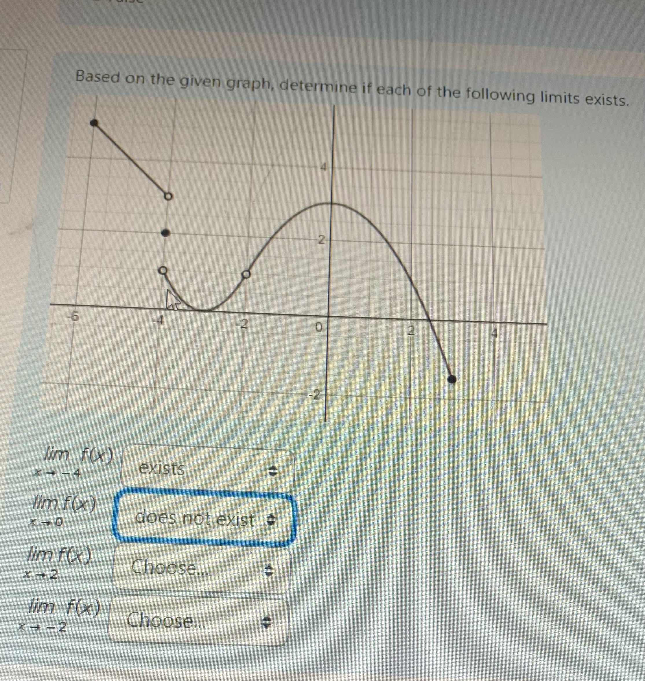 Solved Based on the given graph, determine if each of the | Chegg.com