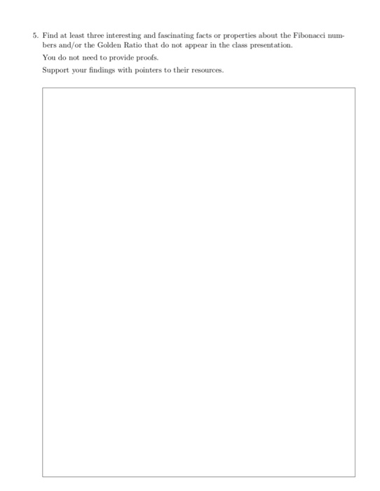 Solved 5. Find at least three interesting and fascinating | Chegg.com