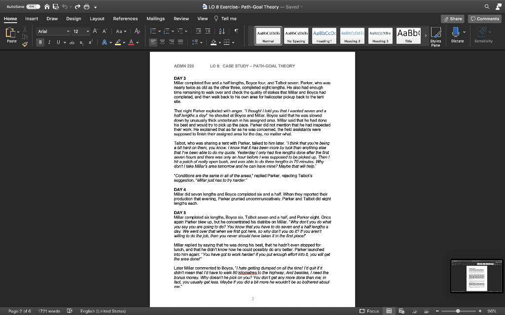 Solved AutoSave ONES LO 8 Exercise- Path-Goal Theory — Saved | Chegg.com