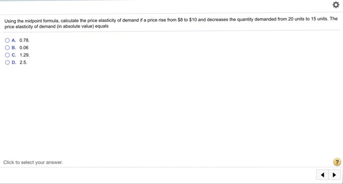 Solved Using the midpoint formula, calculate the price | Chegg.com