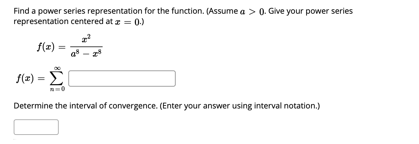 Solved Find a power series representation for the function. | Chegg.com