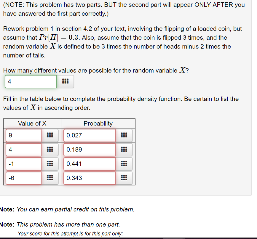 Solved NOTE: This problem has two parts. BUT the second part | Chegg.com