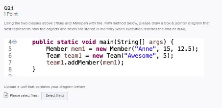 Solved SPECIFICS You may draw the initial box & pointers | Chegg.com