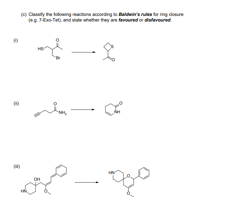 Solved (c) Classify the following reactions according to | Chegg.com