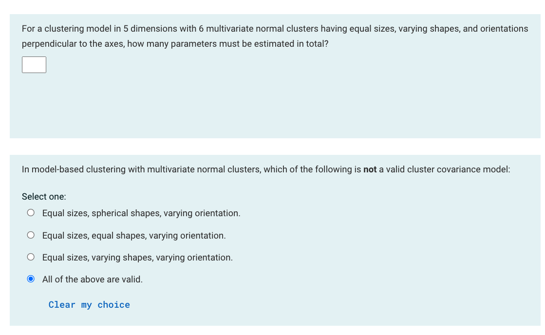 Solved Model Based Clustering In Clustering Analysis Of 8016
