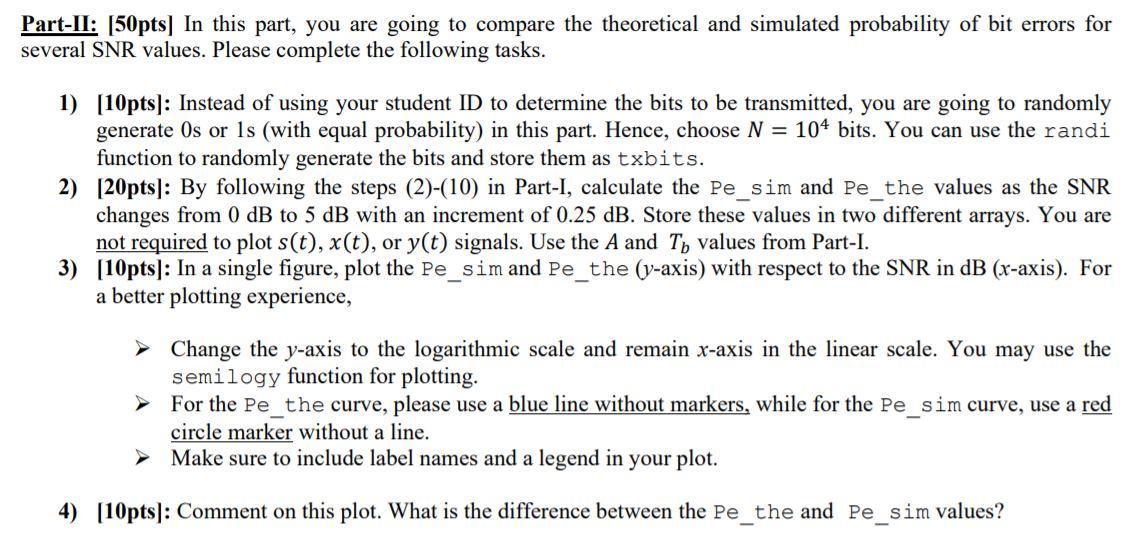 Part-II: [50pts] In this part, you are going to | Chegg.com