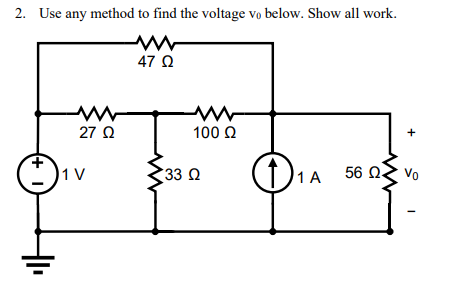 Solved Use mesh analysis (application of KVL) to find the | Chegg.com