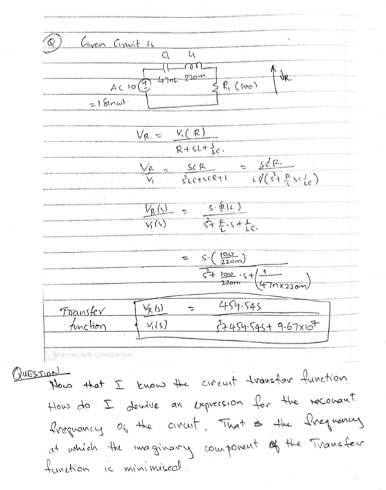Solved liven Crwit is TE 47-22em 3 Cloc . AC10 = 1 Sinut. VR | Chegg.com
