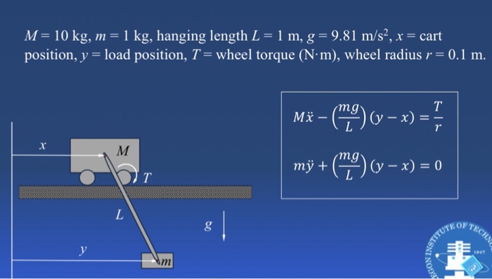Solved Consider a crane of mass M with a hanging load of | Chegg.com