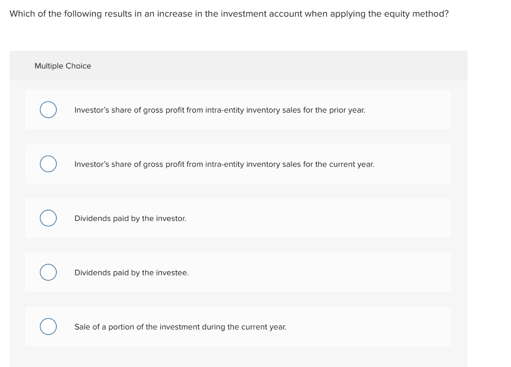 Solved Which of the following results in an increase in the | Chegg.com