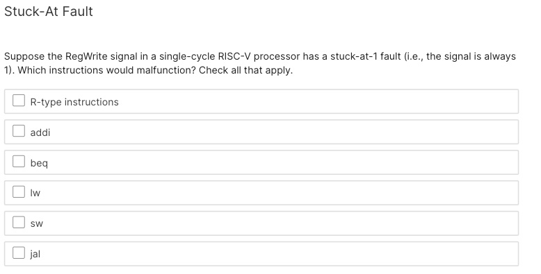 Solved Suppose the RegWrite signal in a single-cycle RISC- V | Chegg.com