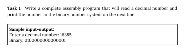 Solved Task 1 Write A Complete Assembly Program That Will 